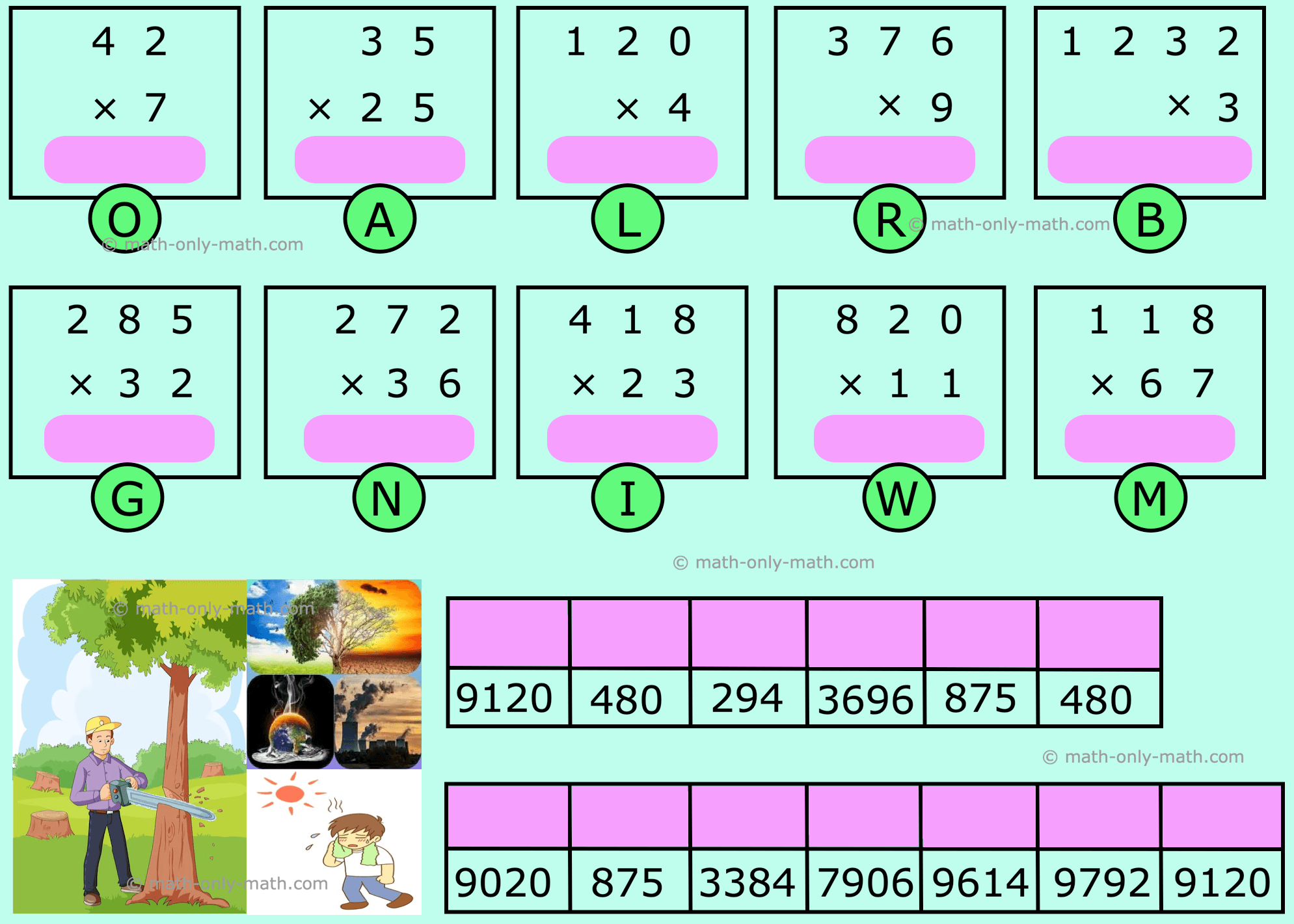 3rd Grade Multiplication Worksheet | Grade 3 Multiplication Questions