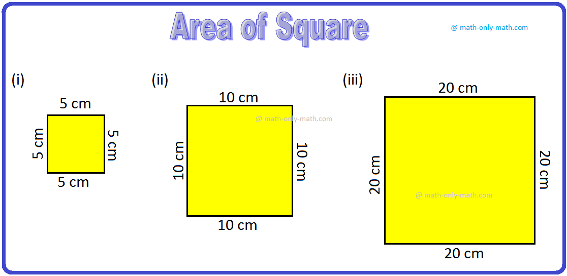 Worksheet on Area of a Square and Rectangle | Area of Squares & Rectan