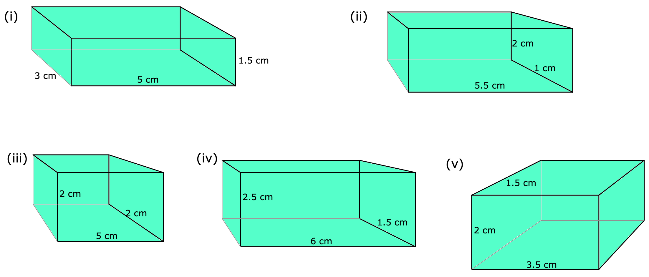 Worksheet on Volume of a Cube and Cuboid |The Volume of a RectangleBox