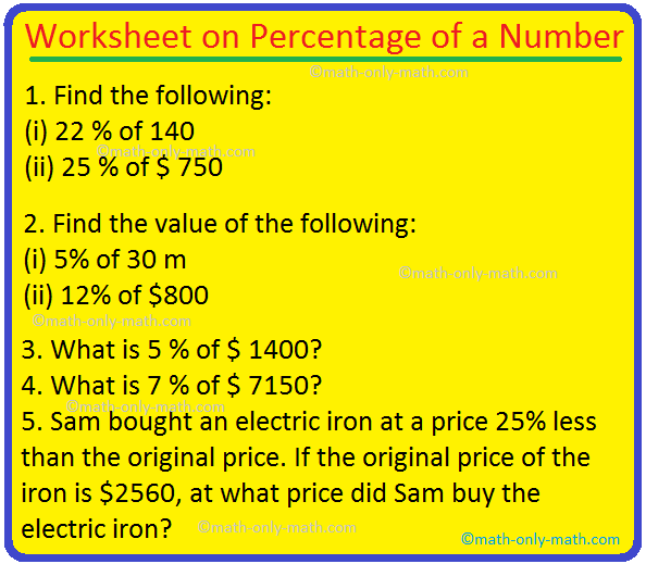 5th Grade Percentage Worksheet | Finding Percentages | Answers