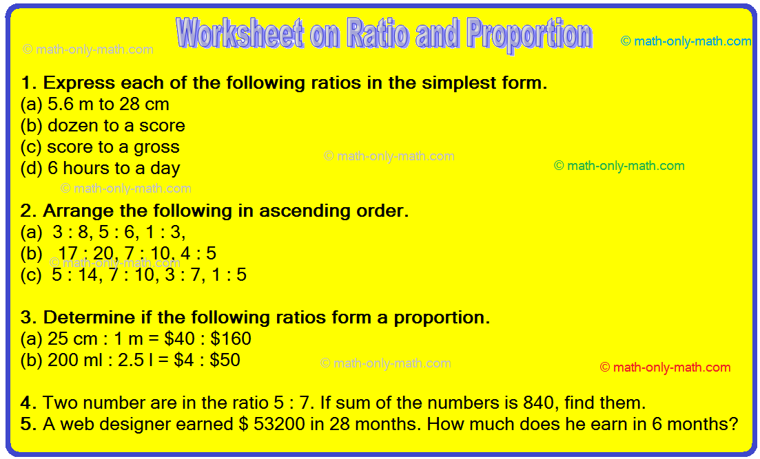Dividing a Quantity in a given Ratio | Different types of Problems